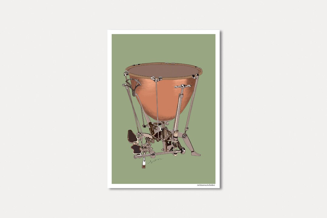 Timpani Illust Postcard - Etsy