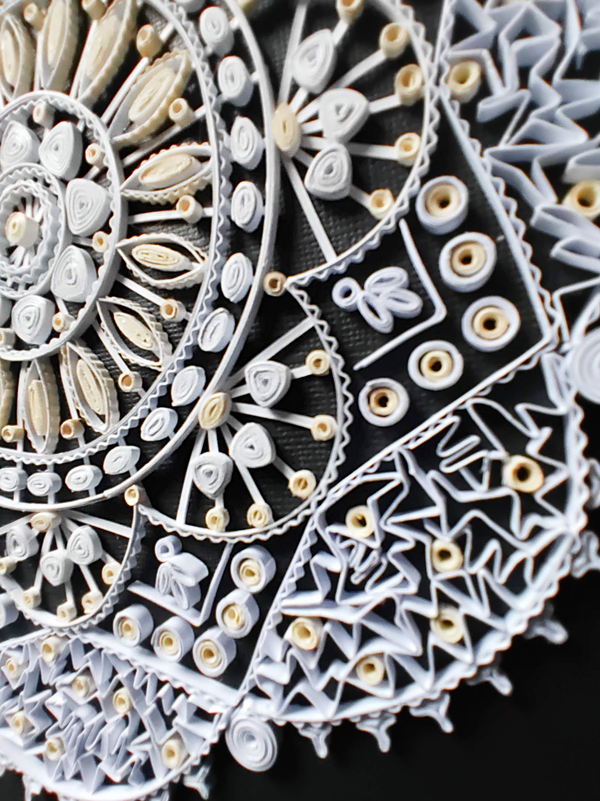 Radiant Mandala Quilling Art Handcrafted Circular Paper Filigree Design ...