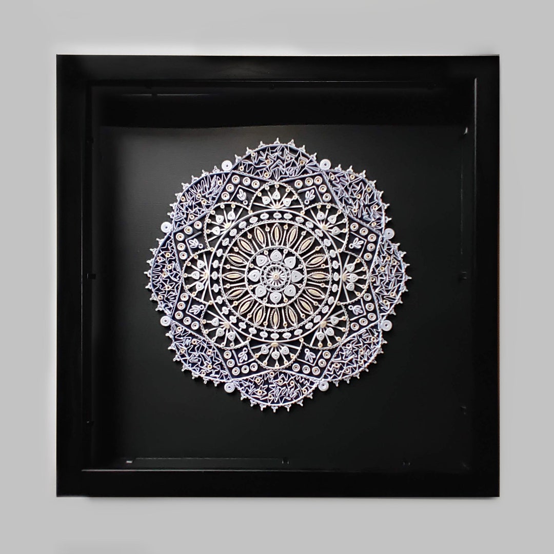 Radiant Mandala Quilling Art Handcrafted Circular Paper Filigree Design ...