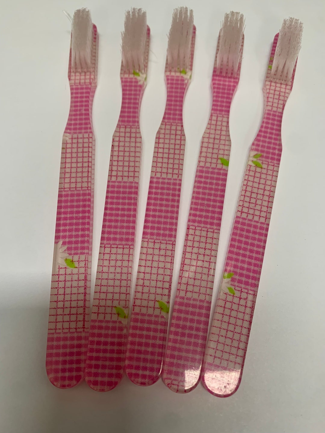 New Fun PINK PIXEL Vintage Designer Toothbrushes by Alan Stuart New ...