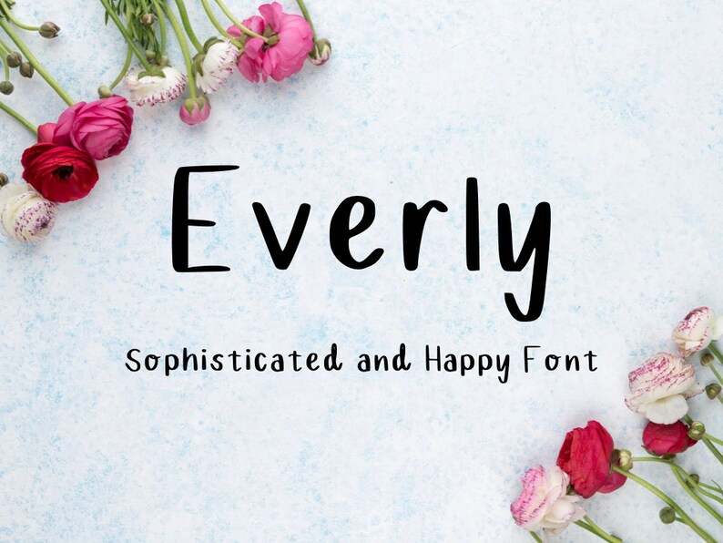 Everly Font Sophisticated Happy Font Digital Font | Etsy