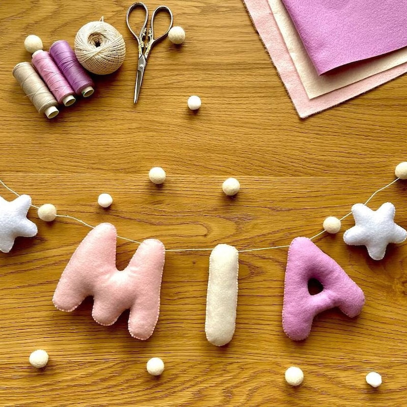 Felt Name Garland - Etsy