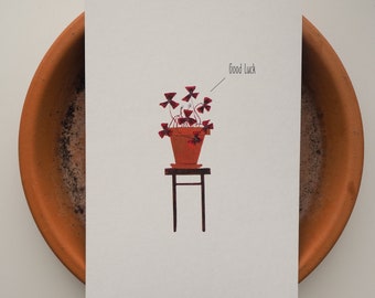 Robot Hand Shopping Card Birthday Card Good Luck Card - Etsy