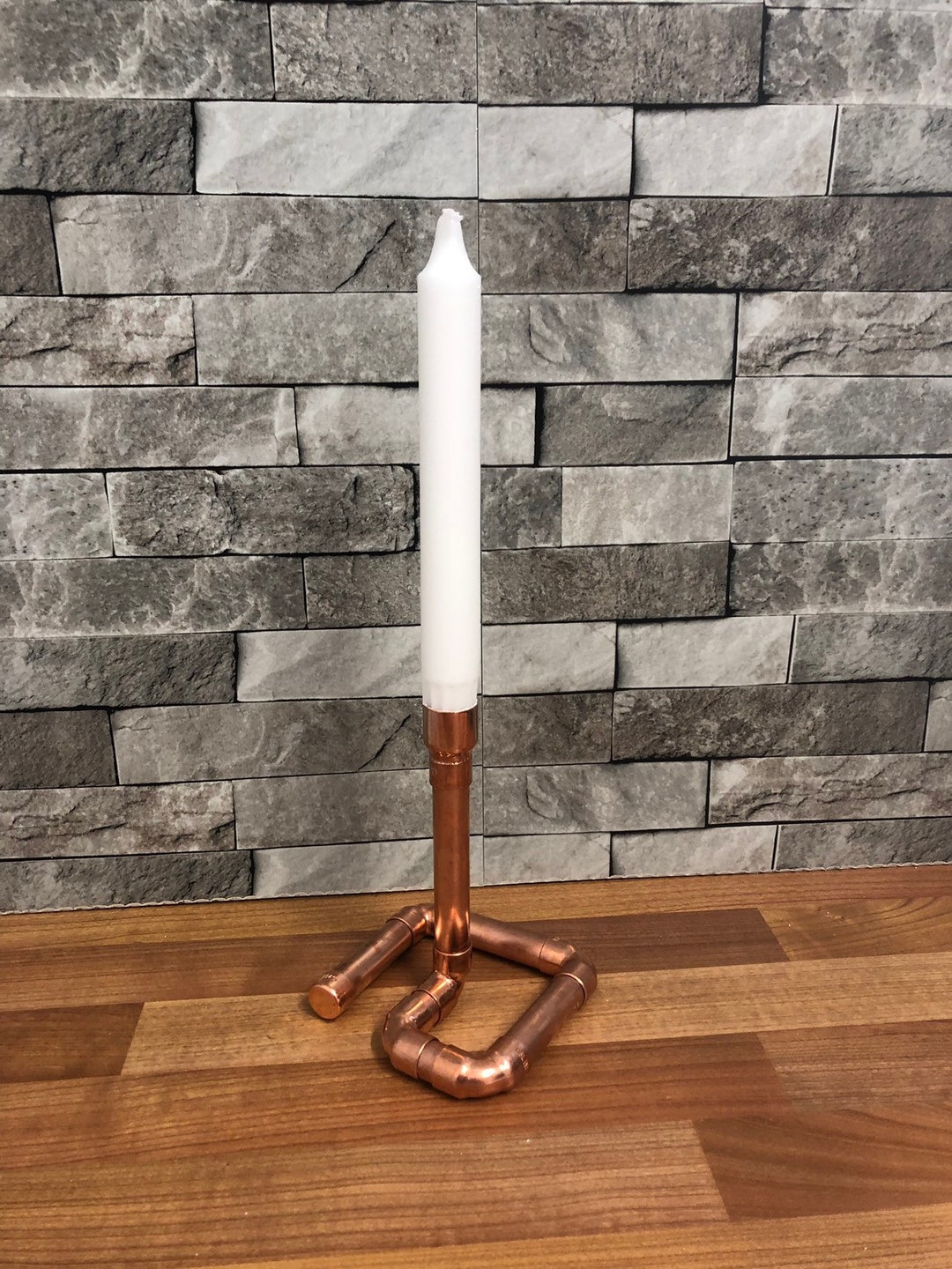 Copper Pipe Single Candle Holder - Etsy