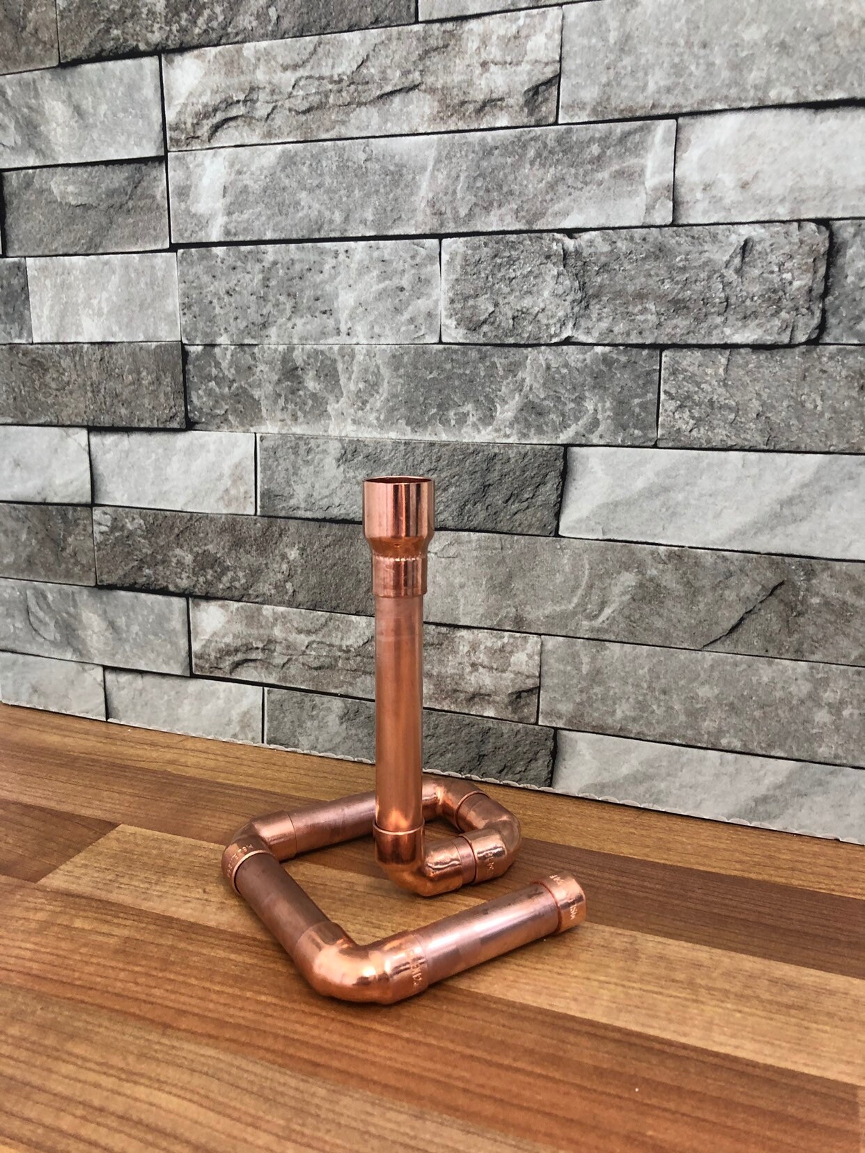 Copper Pipe Single Candle Holder - Etsy