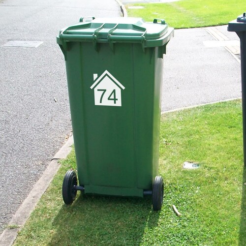 Customised Wheelie Bin Numbers With Road Name HOUSE - Etsy