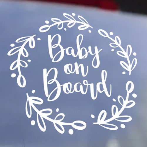 Baby on Board Car Decal Footprints Baby Bumper Sticker Vinyl | Etsy