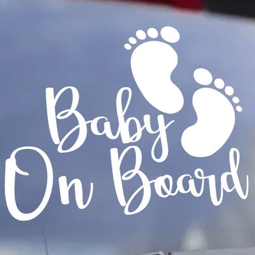 Baby on Board Decal With Heart Baby on Board Sticker Baby on - Etsy