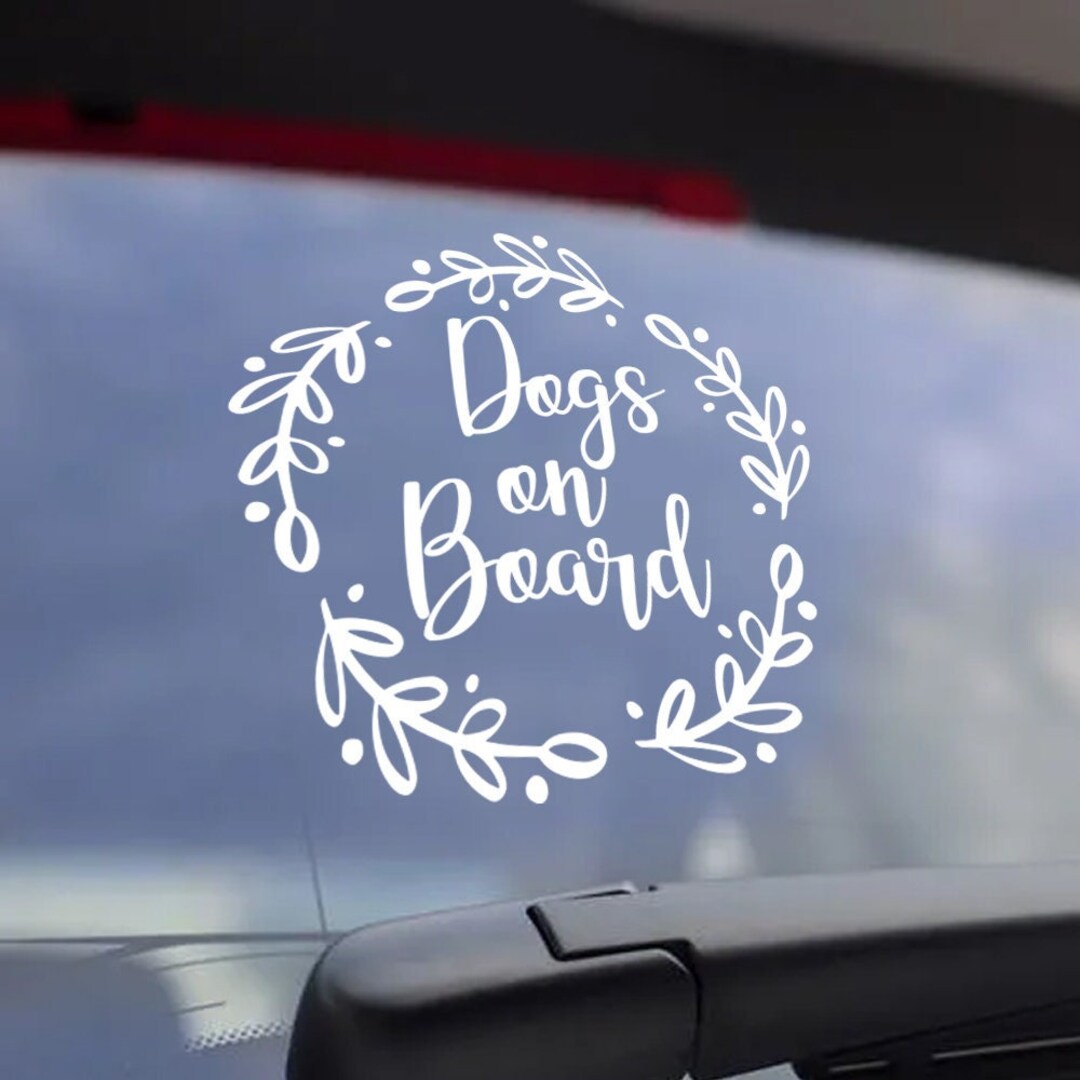 Dogs on Board Sticker - Etsy