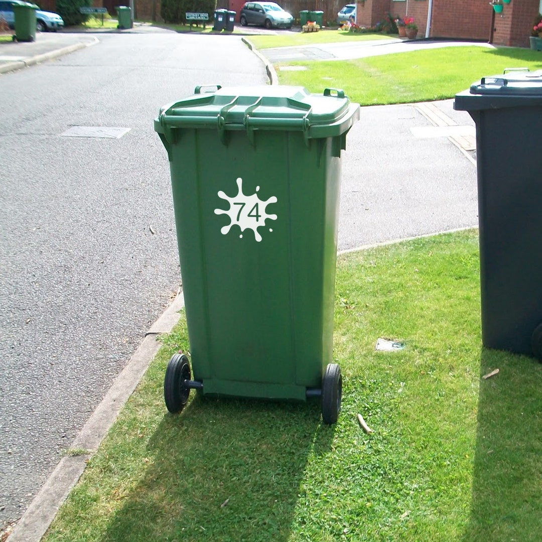 Customised Wheelie Bin Numbers (splat) - Etsy UK