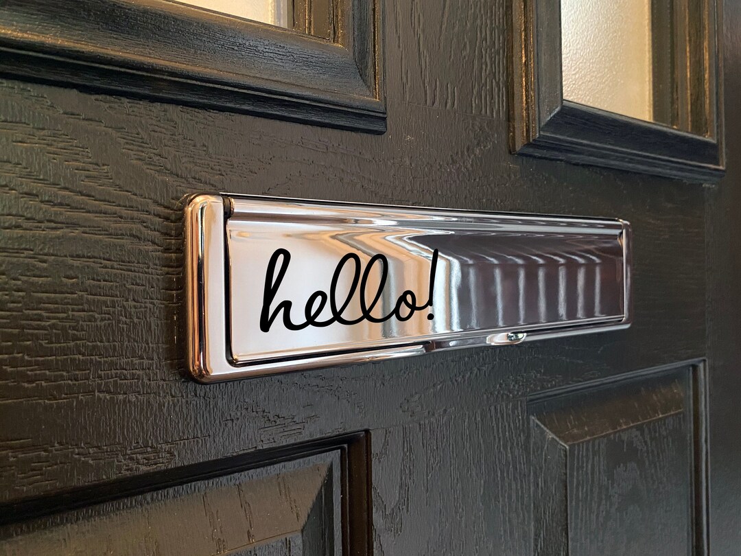 Letter Box Stickers, Front Door Sign, Hello!, Welcome, Oh Hello ...