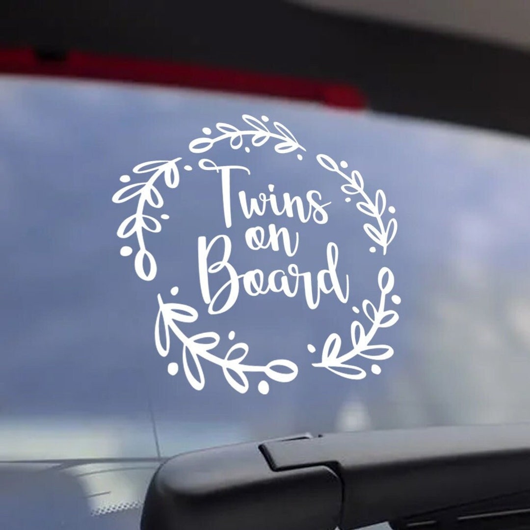 Twins on Board Sticker - Etsy