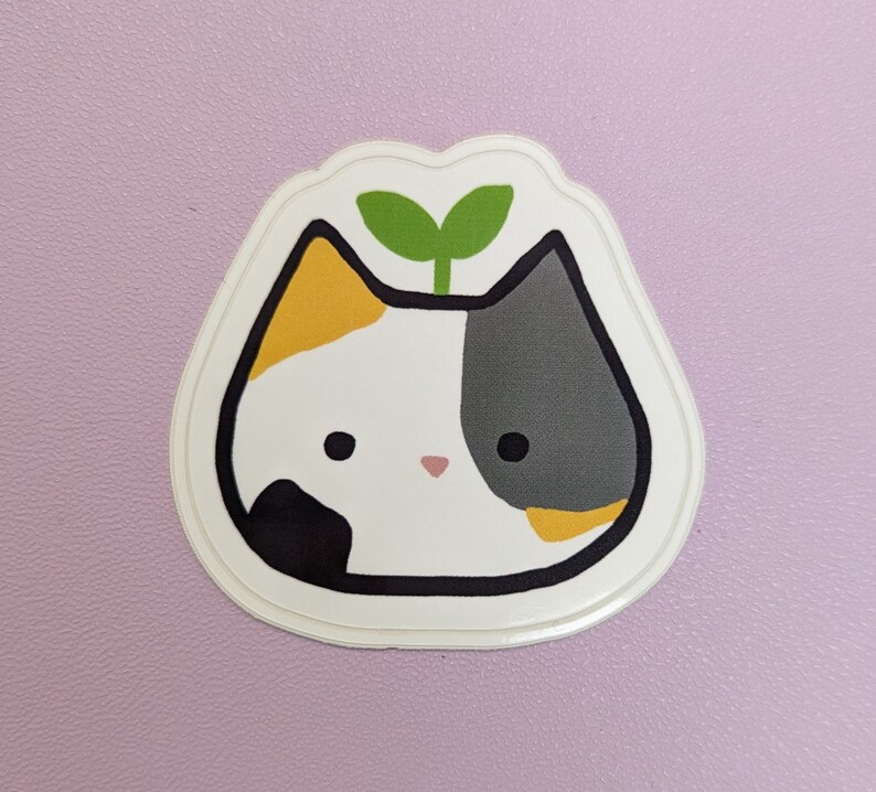 Sprout Cat Sticker - Etsy