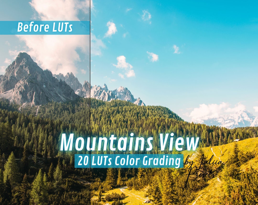 20 Color Grading Luts MOUNTAINS VIEW Presets Luts, Forest Mountain ...