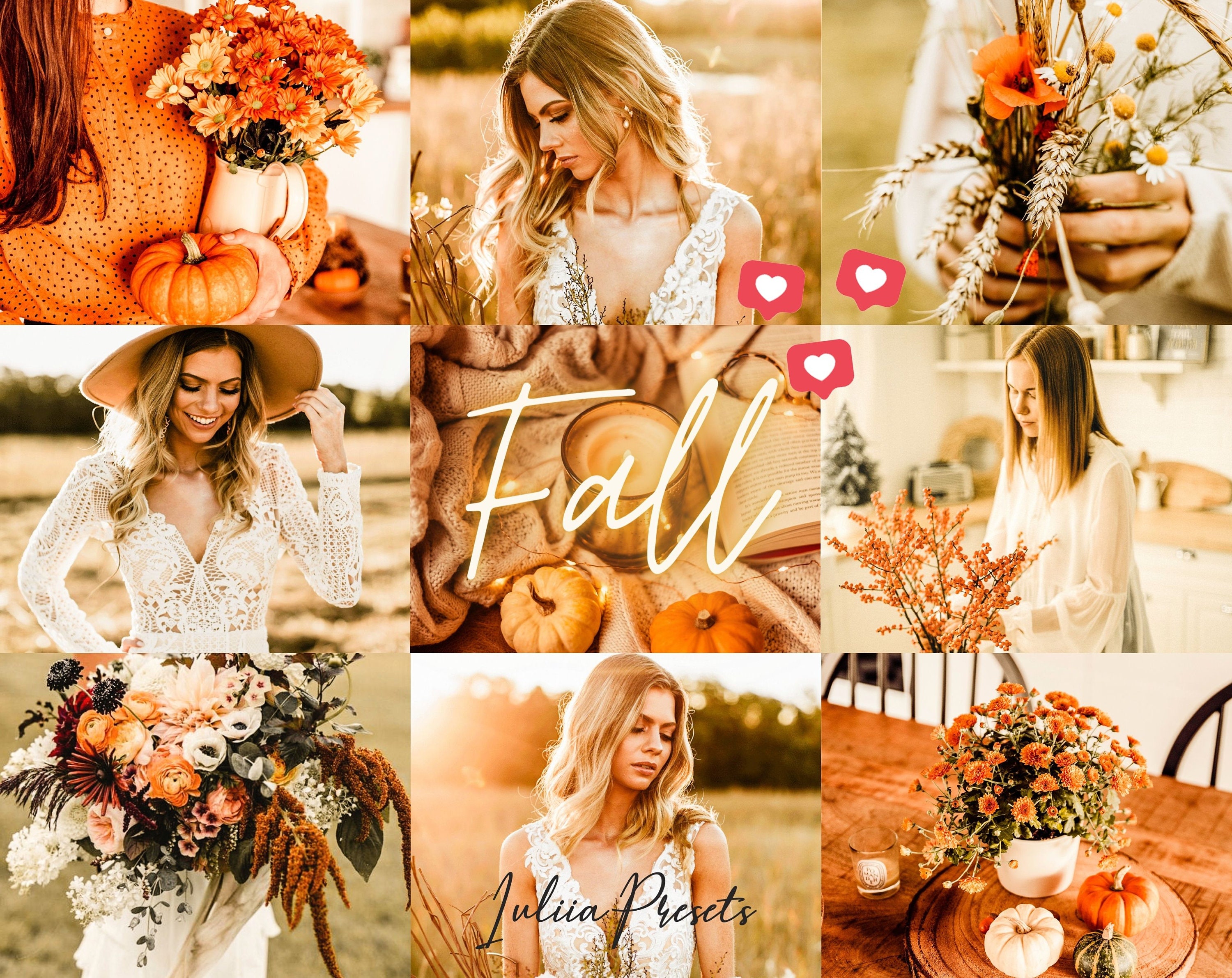 FALL Mobile Lightroom Presets & Autumn Photoshop Filters Color Grading ...