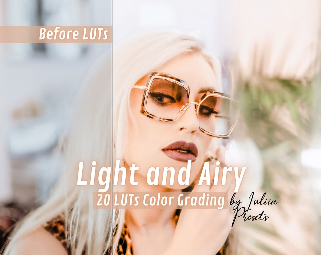 20 LIGHT & AIRY Luts for Video, Aesthetic Premiere Luts, Final Cut Pro ...