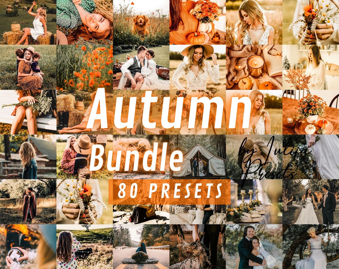 80 AUTUMN Lightroom Presets Mobile & Desktop, Bright Photo Fall Presets ...