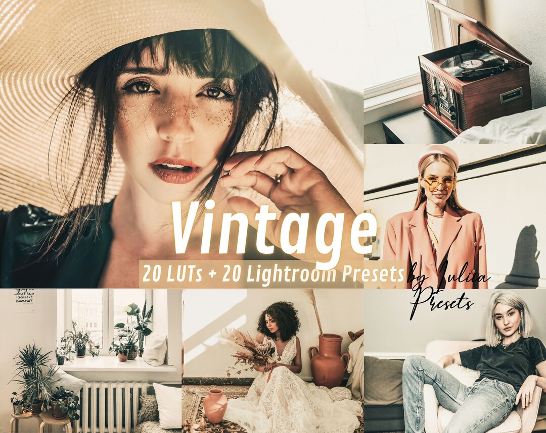 VINTAGE Color Grading Video Editing Luts & Lightroom Presets Pack, Boho ...