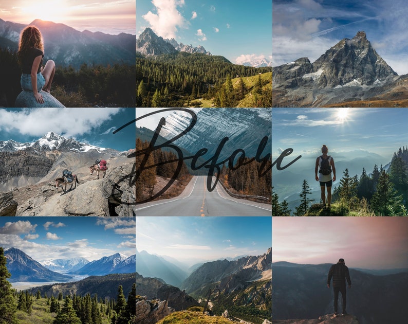 Outdoor Color Grading Luts MOUNTAINS VIEW & Hiking Desktop Presets ...