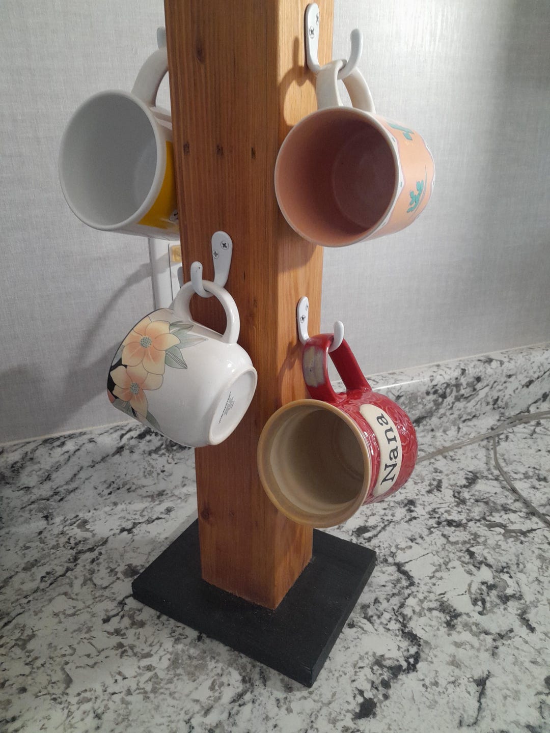 Wooden Coffee Mug Tree Farmhouse Coffee Tree Wooden House Warming Gift ...
