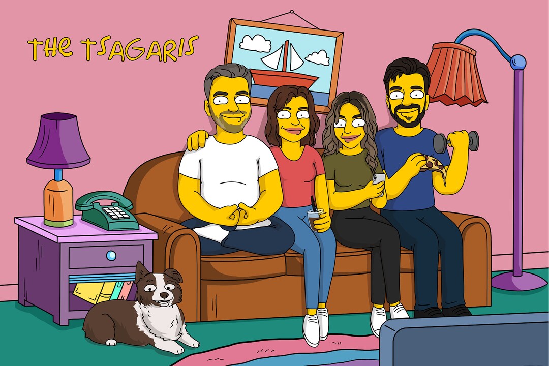 The Simpsons Art, Gift for Daughter, Simpsons Drawing, Faceless ...