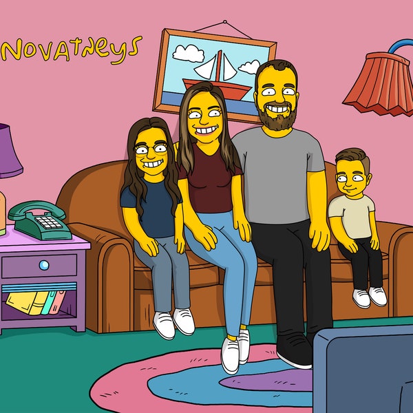 Simpsons Portrait - Etsy