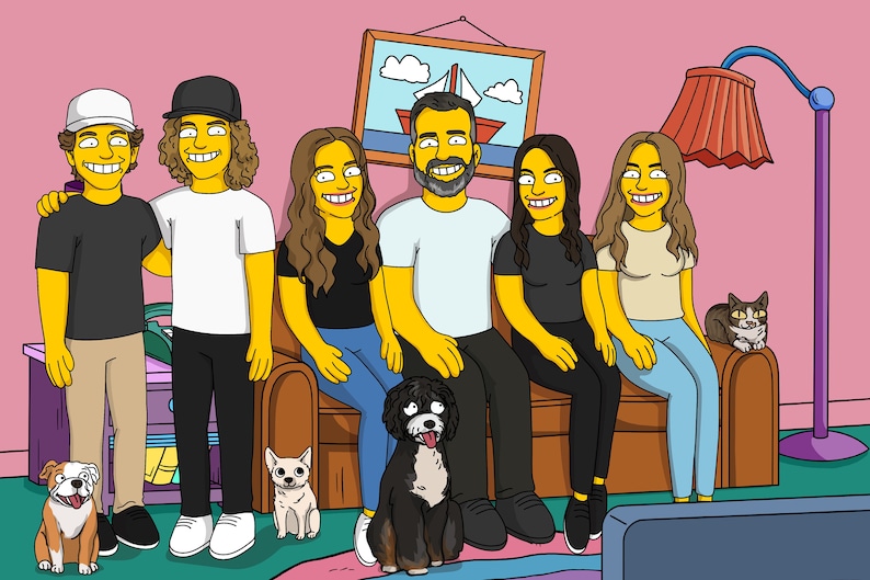 Simpson Custom, Personalized Photo, Family Photo Simpson, Child ...