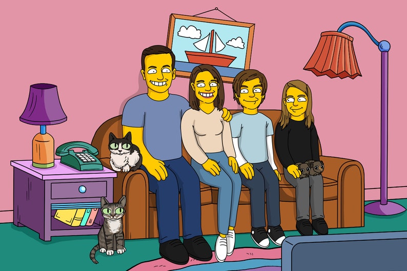 Simpson Custom, Personalized Photo, Family Photo Simpson, Child ...