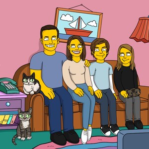 Custom Simpsons Family Portrait - Unique, Personalized Cartoon Drawing ...