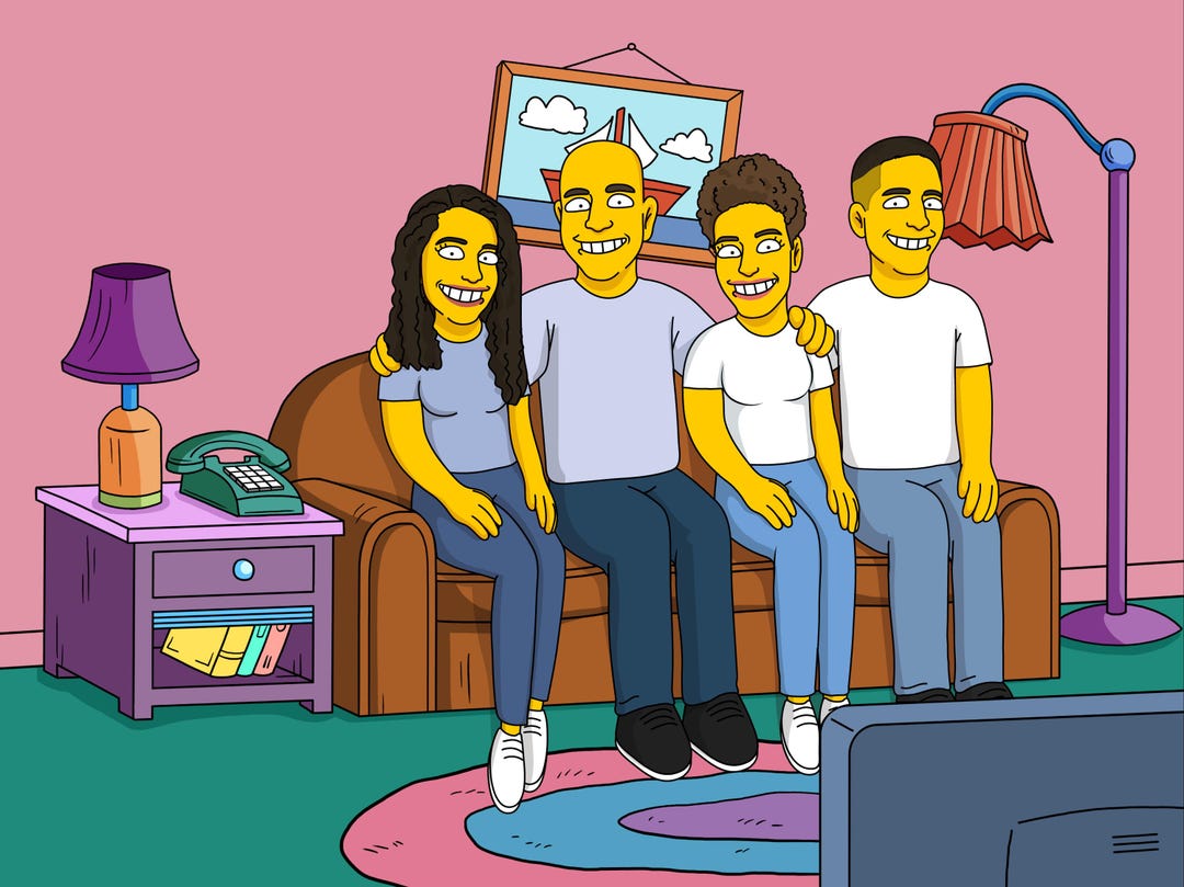 Paris Simpsons Eiffel Tower Portrait Custom Travel Drawing ...