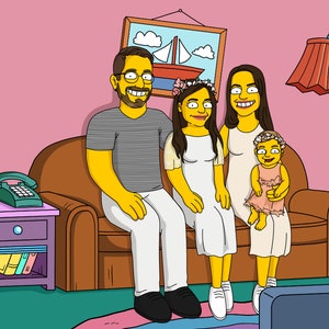 Custom Simpsons Family Portrait - Unique, Personalized Cartoon Drawing ...