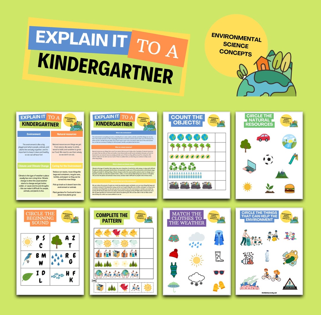Explain It to a Kindergartner Series Printable | Environmental Science ...