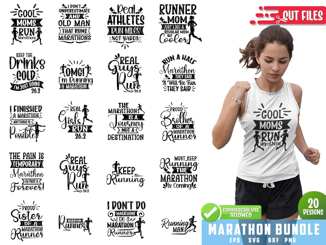Marathon SVG Bundle, Running SVG, Marathon PNG, Marathon Runner ...