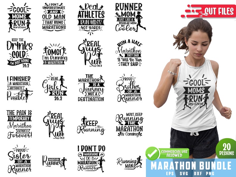 Marathon SVG Bundle, Running SVG, Marathon PNG, Marathon Runner ...