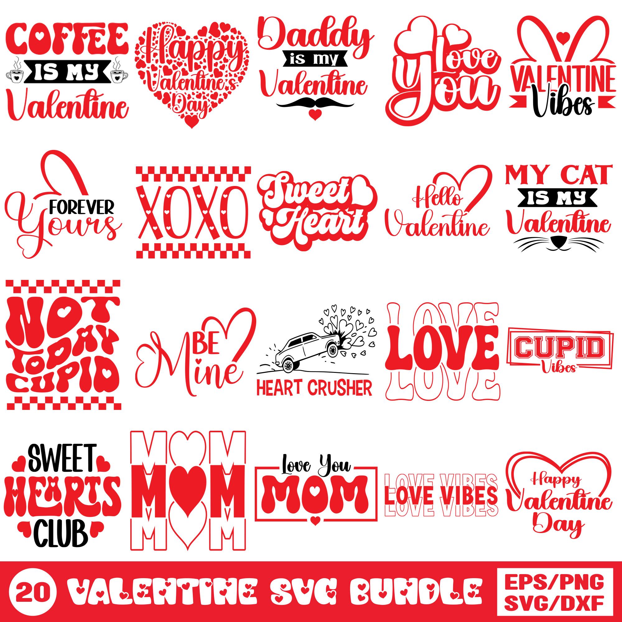 Valentine SVG Bundle, Valentine's Day SVG Design, Valentine Tshirt ...