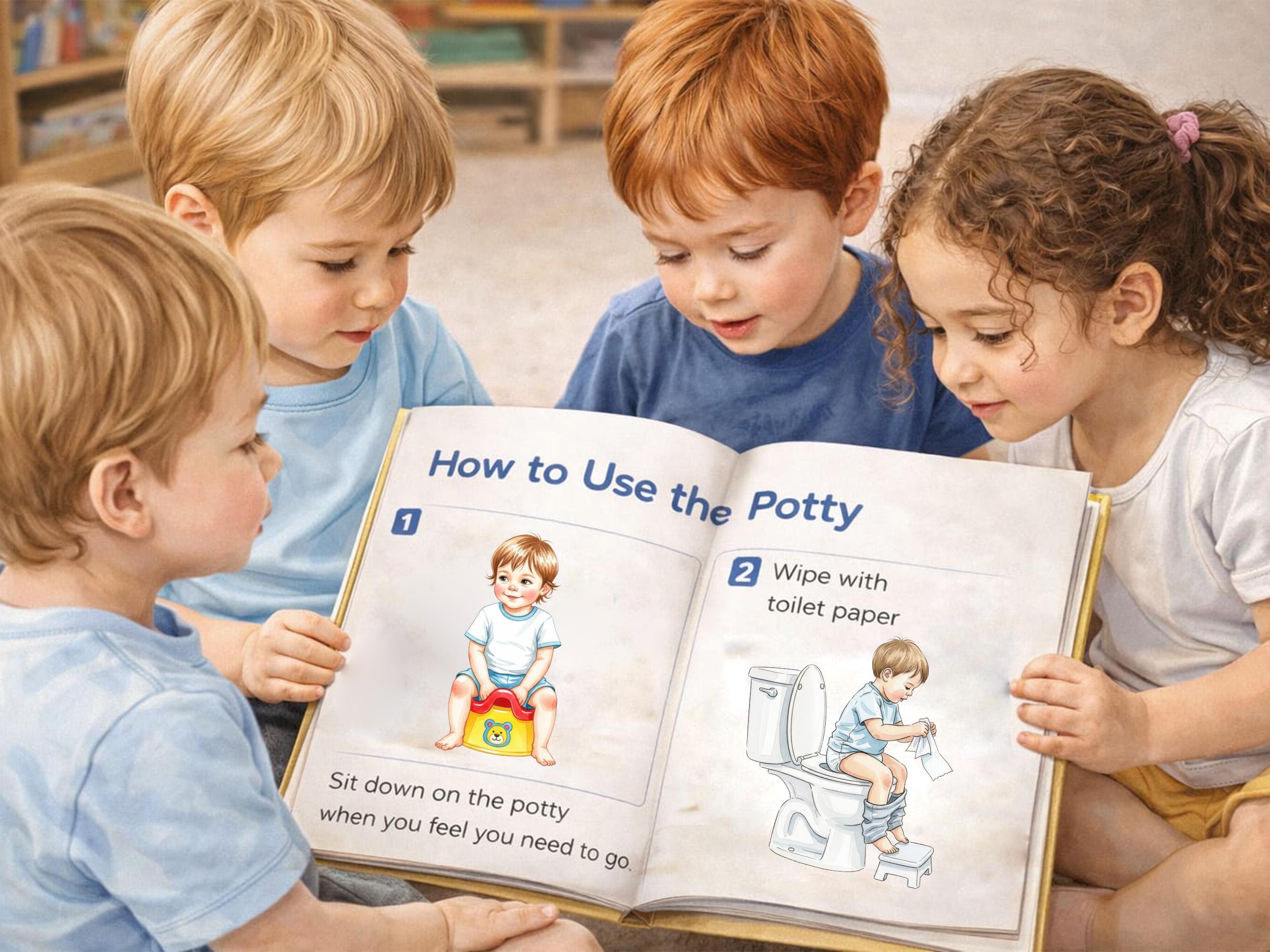 Potty Training Clipart Bundle, Watercolor Kids PNG Set (digital ...
