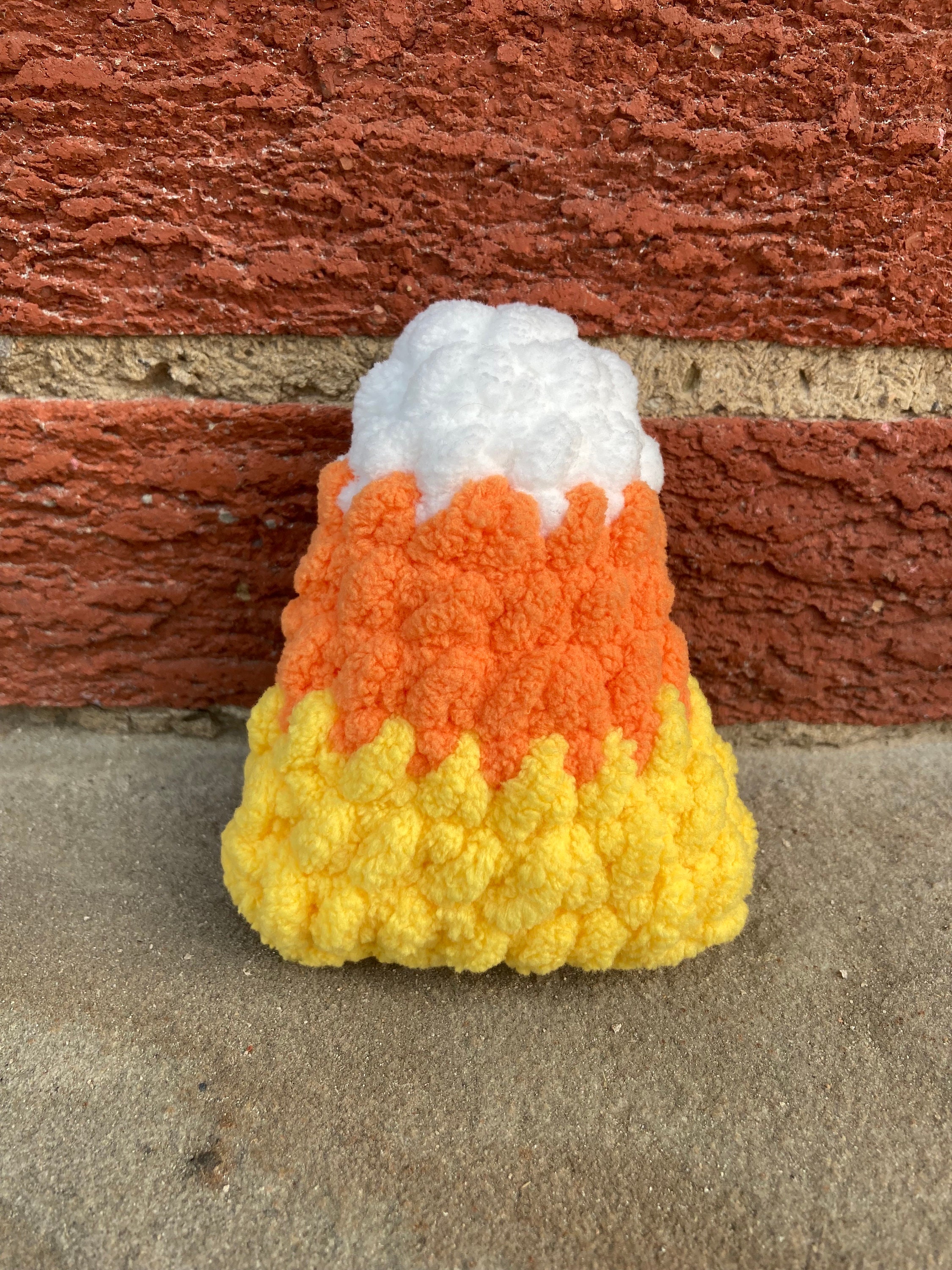 Candy Corn Crochet Plushie Halloween Stuffed Plush Fall - Etsy
