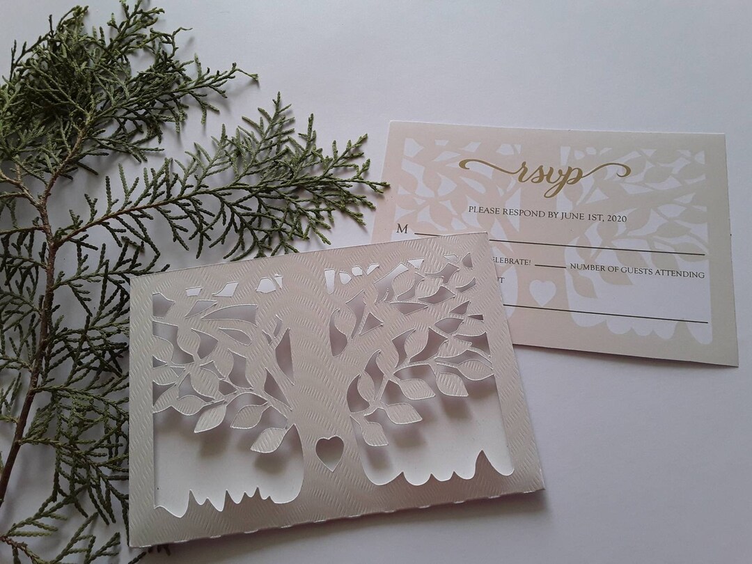 RSVP Card Envelope Wedding Invitation, Tree Wedding,cutting File, Svg ...