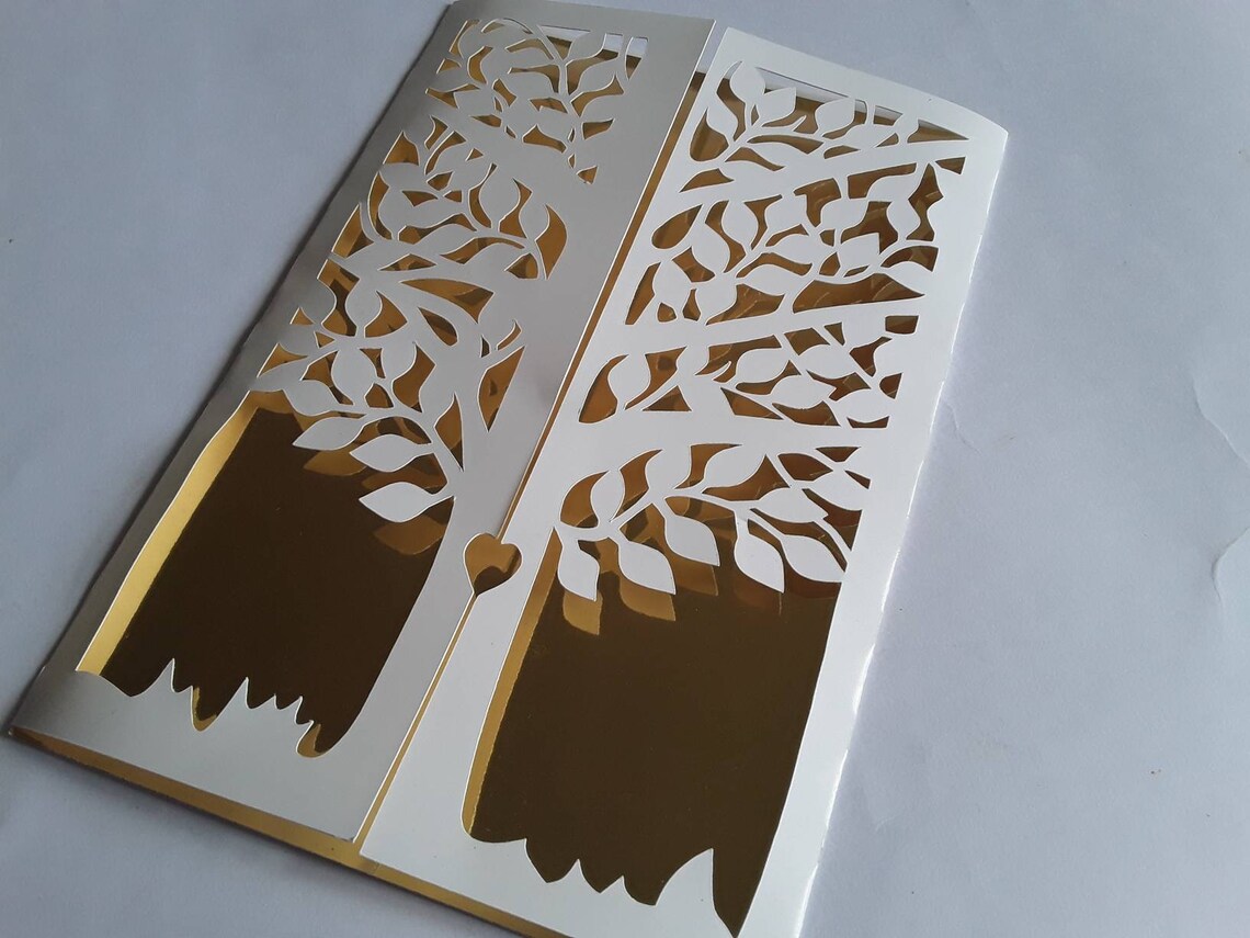 Wedding Invitation Template – Gate Fold - Envelope Card Tree Wedding ...