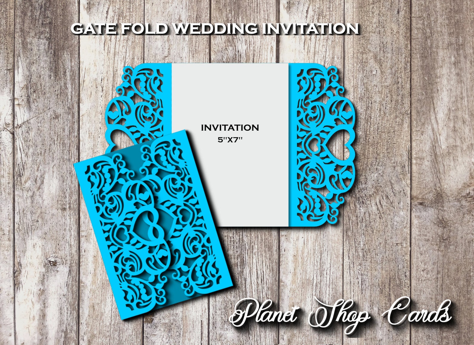 Wedding Invitation Template Gate Fold-envelope Card Ribbons - Etsy Canada