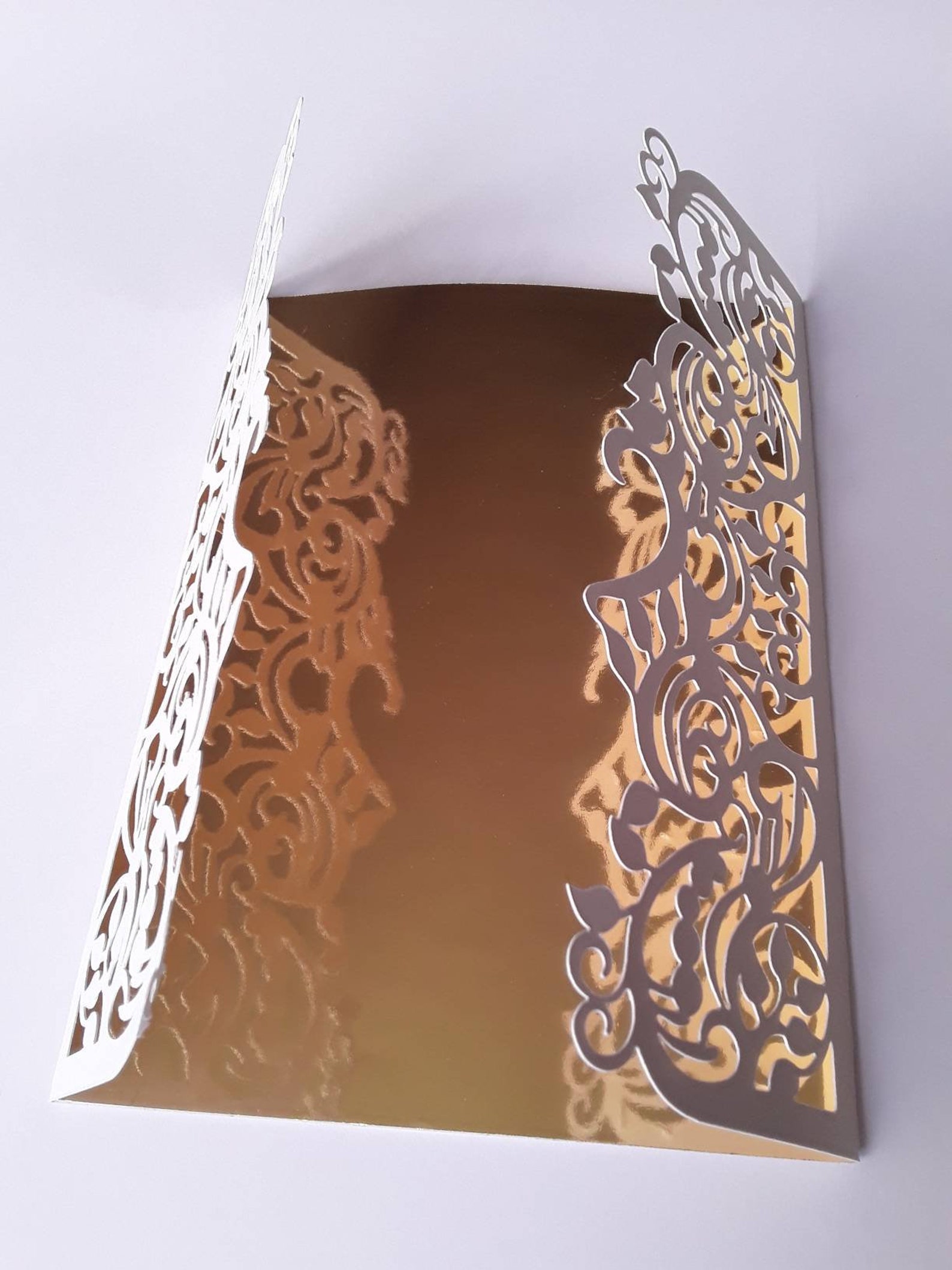 Wedding Invitation Template Gate Fold Envelope Card - Etsy