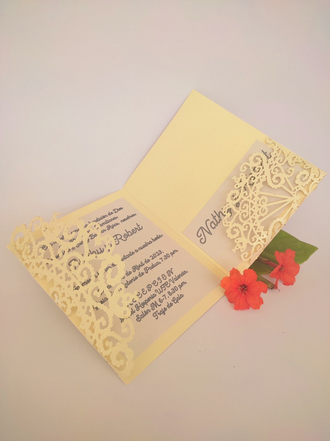 TRI FOLD Template – Fold-envelope Card Delicate Lace V2 (svg, Eps, Pdf ...