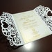 Wedding Invitation Template Gate Fold-envelope Card Ribbons - Etsy