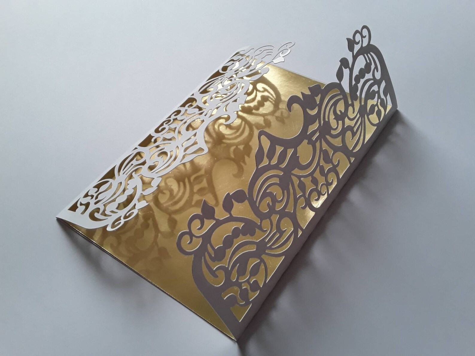 Wedding Invitation Template Gate Fold Envelope Card - Etsy