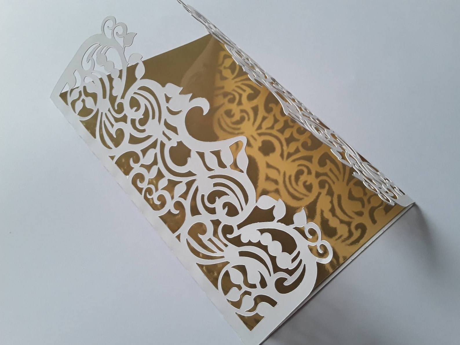 Wedding Invitation Template Gate Fold Envelope Card - Etsy