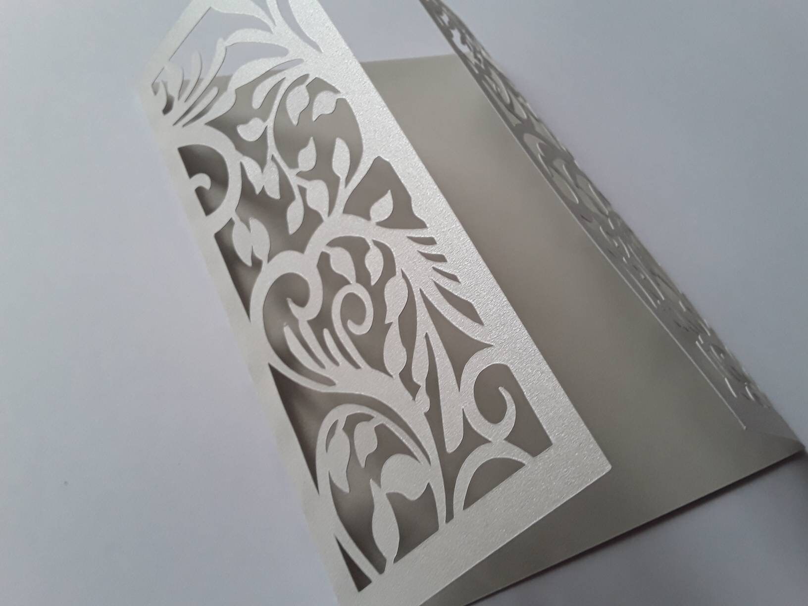 Wedding Invitation Template Gate Fold Envelope Card | Etsy