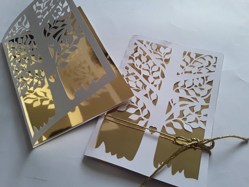 Wedding Invitation Template – Envelope Card Tree Wedding - Cutting File ...