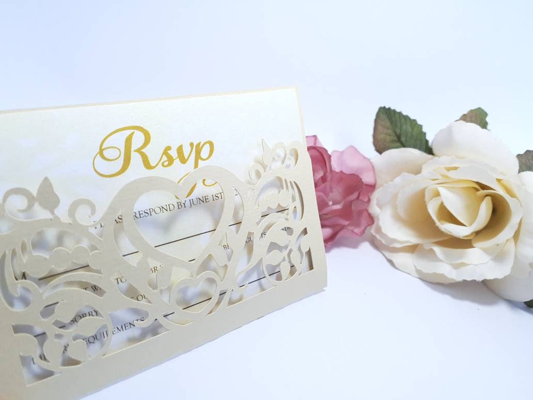 RSVP Envelope Svg Wedding Invitation Swirly Wedding RSVP Svg Dxf Thank ...