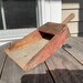 Antique Old Worn Red Paint Wood & Metal Handled Dust Pan Kitchen Prim ...