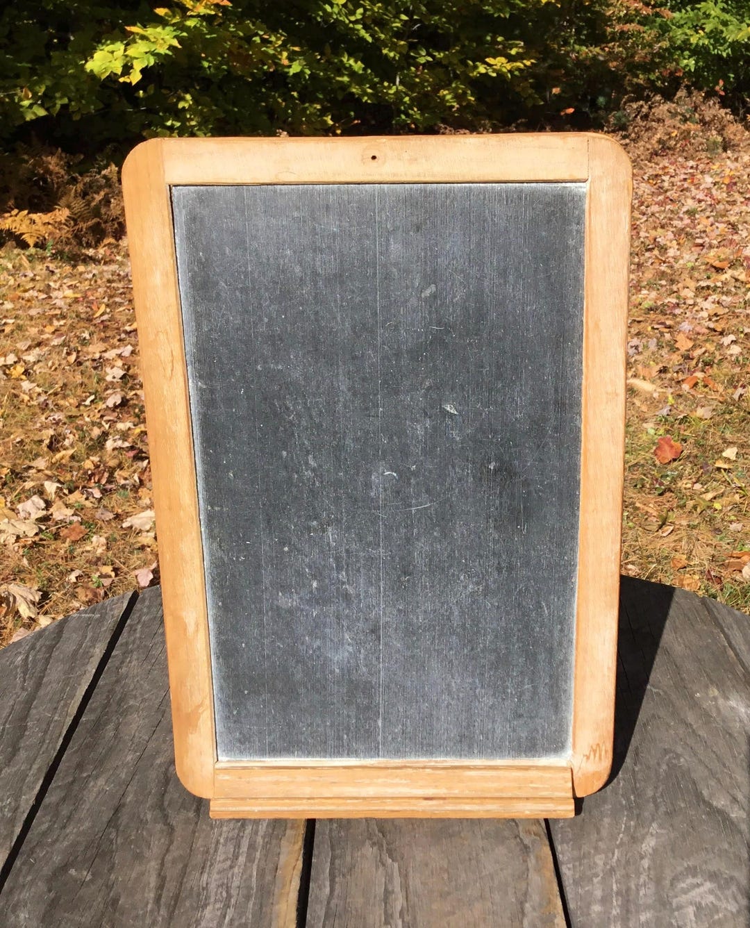 Vintage Small Prim Child's Hand Held Wood Slate Chalkboard W/ Ledge ...